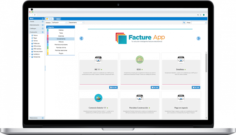 Complementos - Facture App