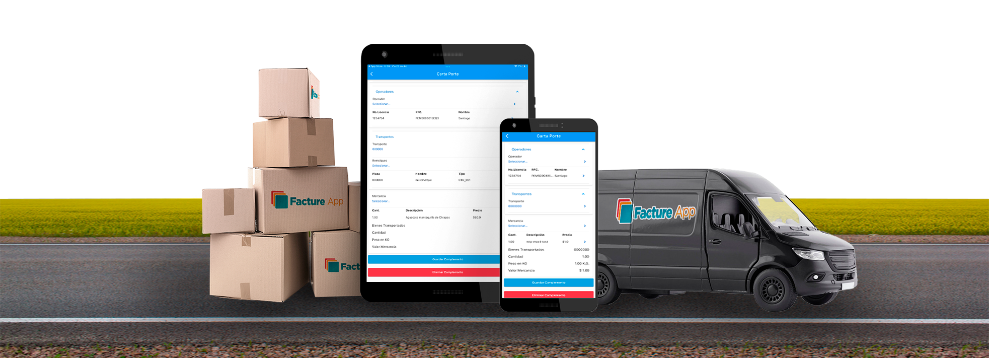 Carta Porte móvil - Facture App
