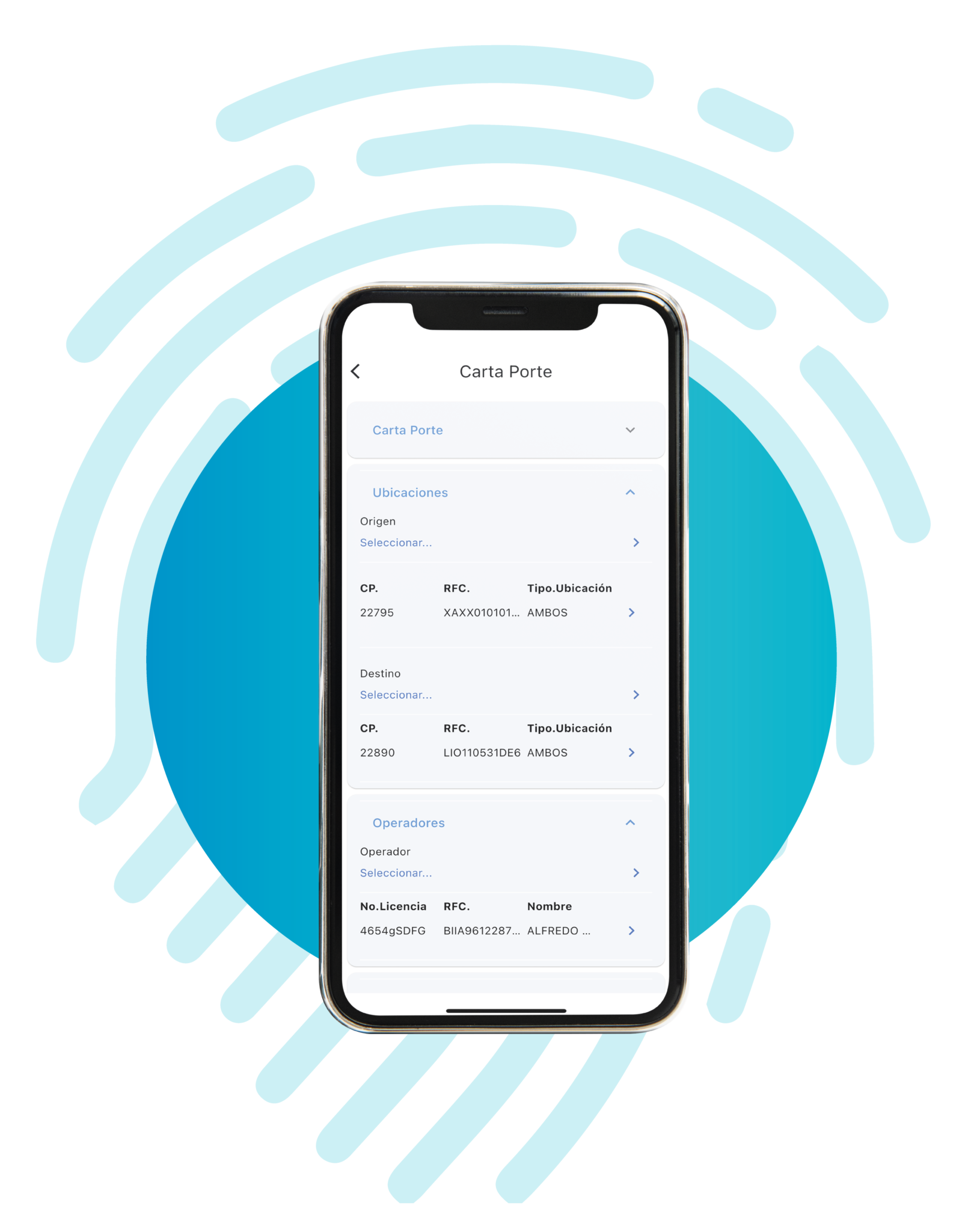 Carta Porte móvil - Facture App