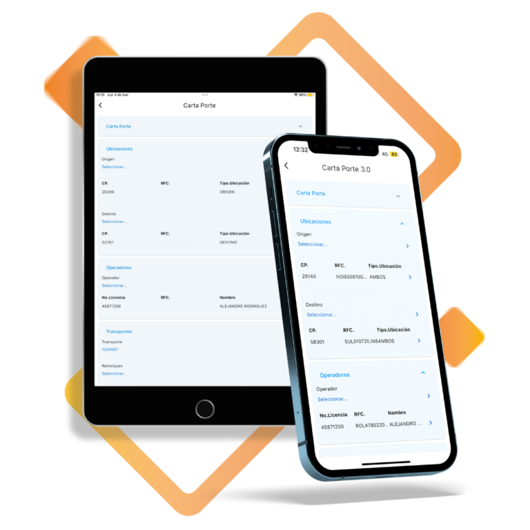 Carta Porte móvil - Facture App