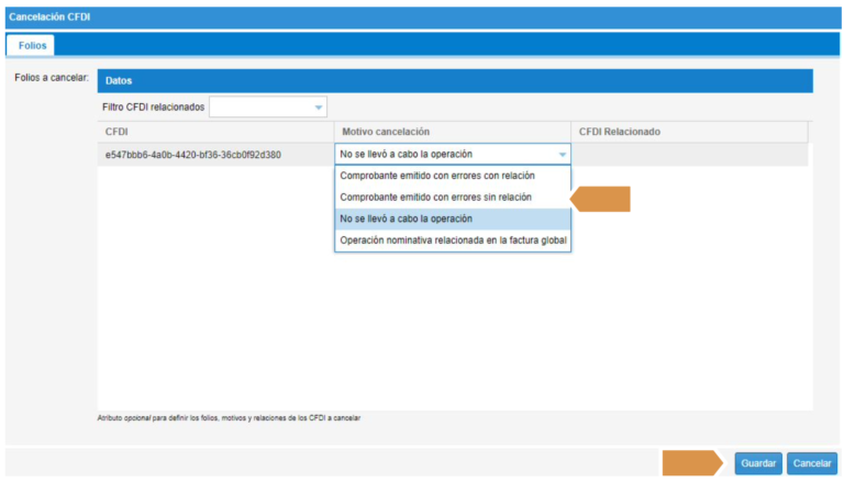 Cancelación del CFDI - Facture App